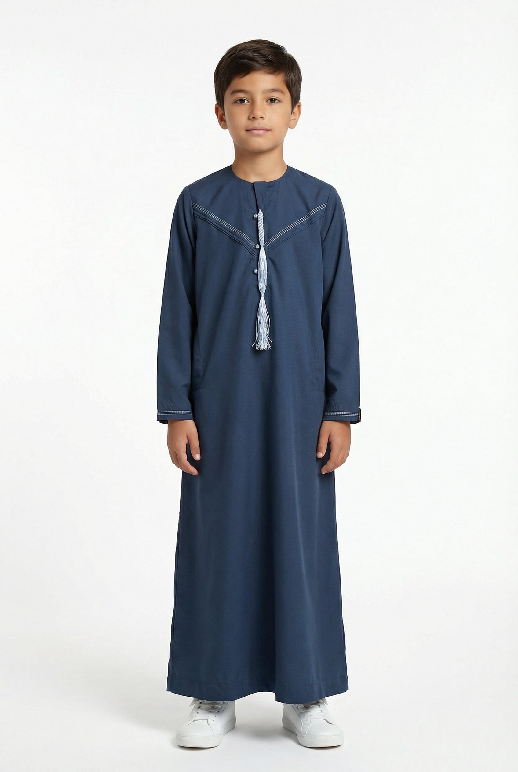 Boys Omani Tassaled Thobe Navy 923 Col 1 | Amsons
