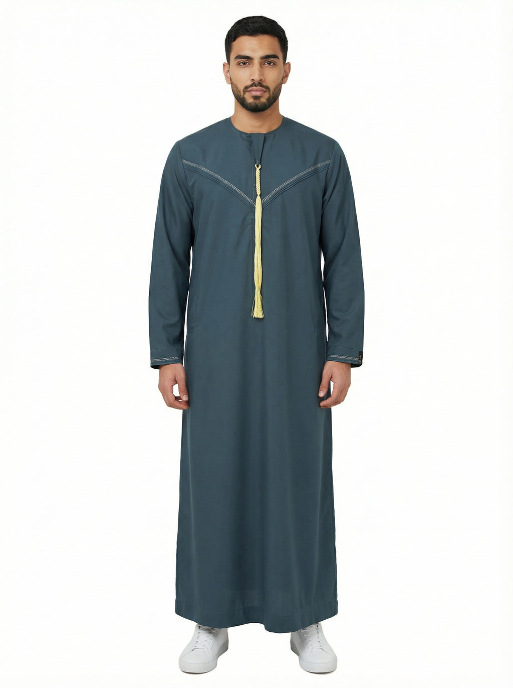 Omani Thobe Emerald Blue 923 Col 04 | Amsons
