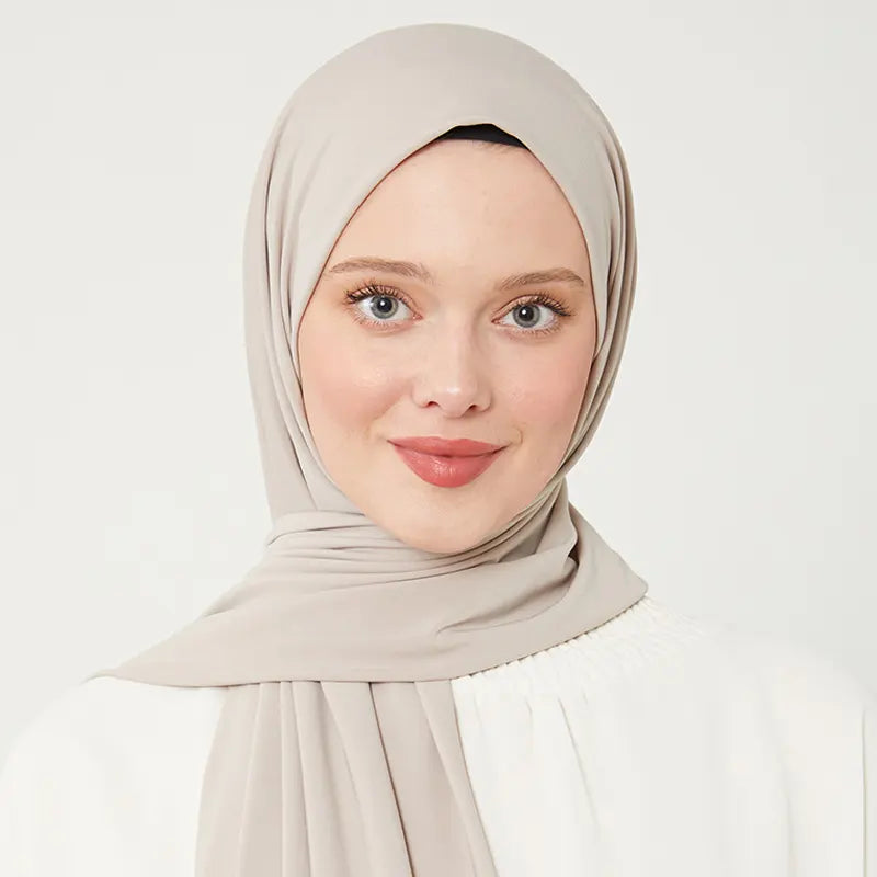 Jersey Hijab Beige | Amsons