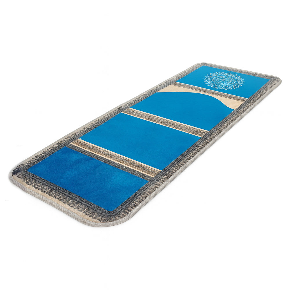 High Quality Foldeable Prayer Mat Teal & Brown | Amsons