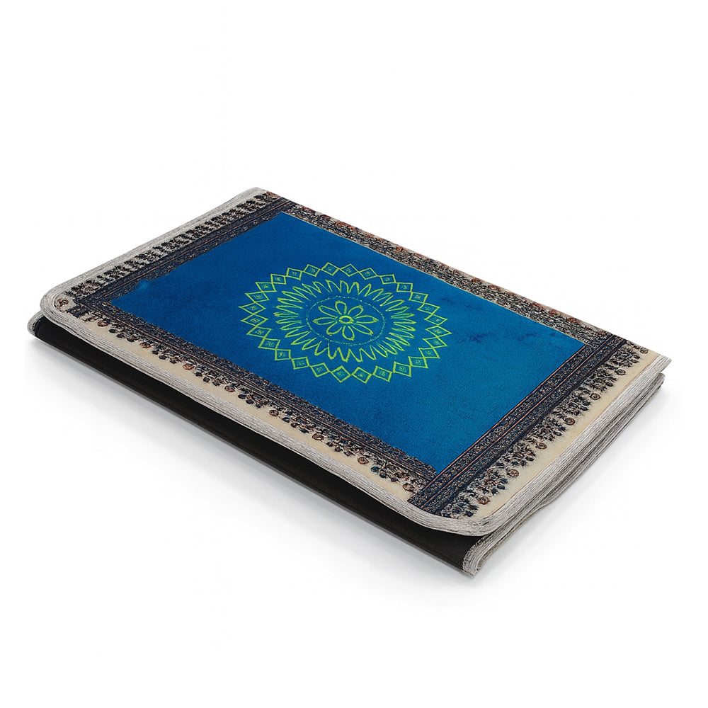 High Quality Foldeable Prayer Mat Teal & Brown | Amsons