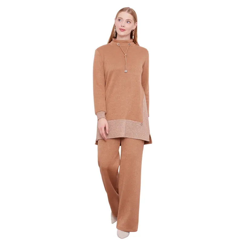 Premium Caramel Cashmere Co Ord | Amsons