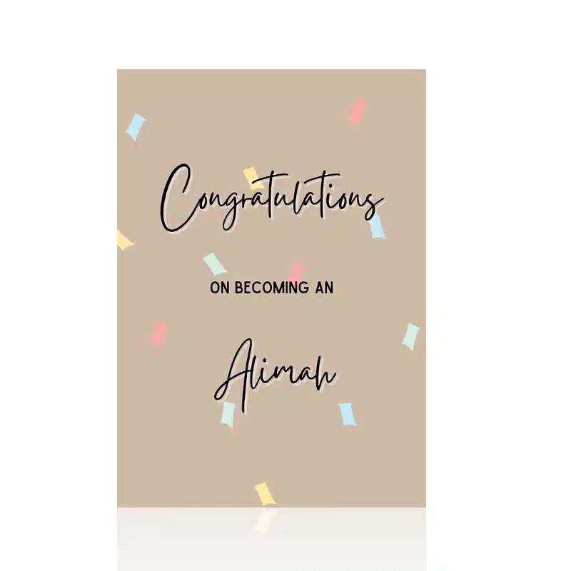 Congratulations On Becoming An Alim Greeting Card | Amsons